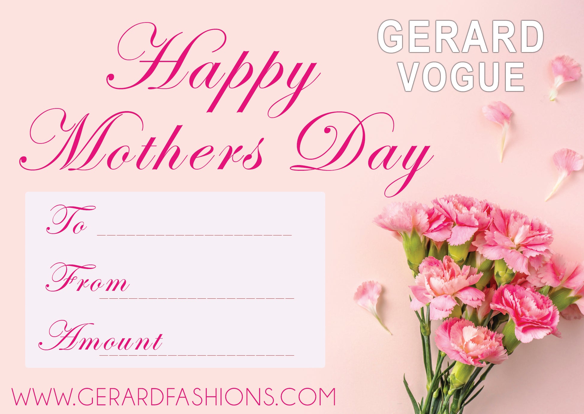 Gerard/Vogue Gift Card for Mum | Gerard